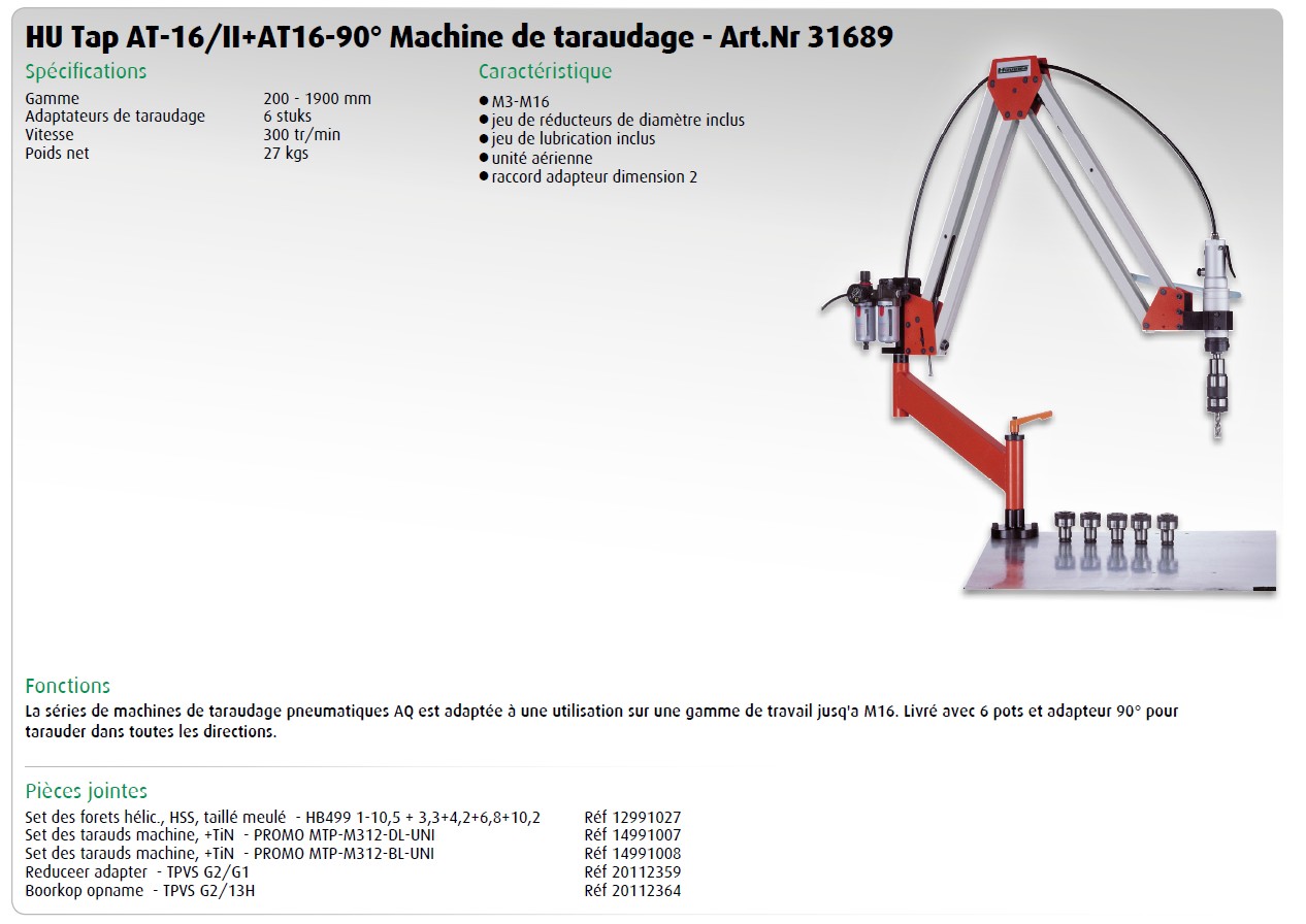 Les machines Neuves › Bras de taraudage - GMO